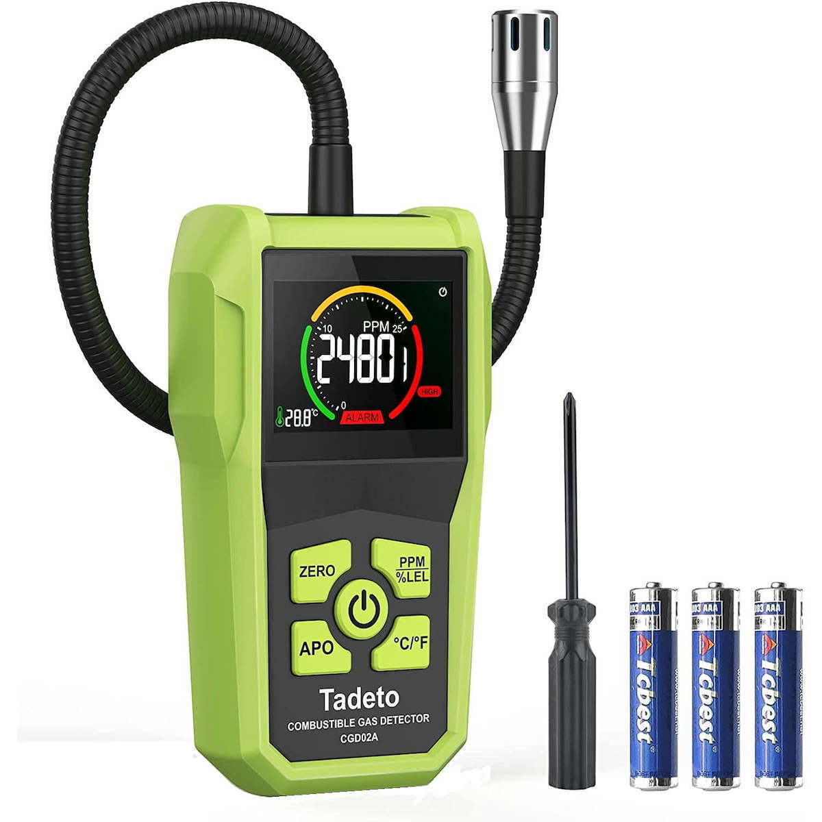 Professional Gas Leak Detection Device Lcd Display Sound Visual Alarm ...