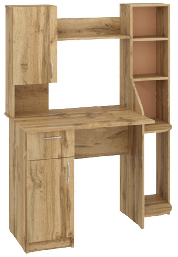 Γραφείο Impuls Ξύλινο με Βιβλιοθήκη Ρουστίκ Δρυς 113x60x145εκ. 0222 | Skroutz.gr