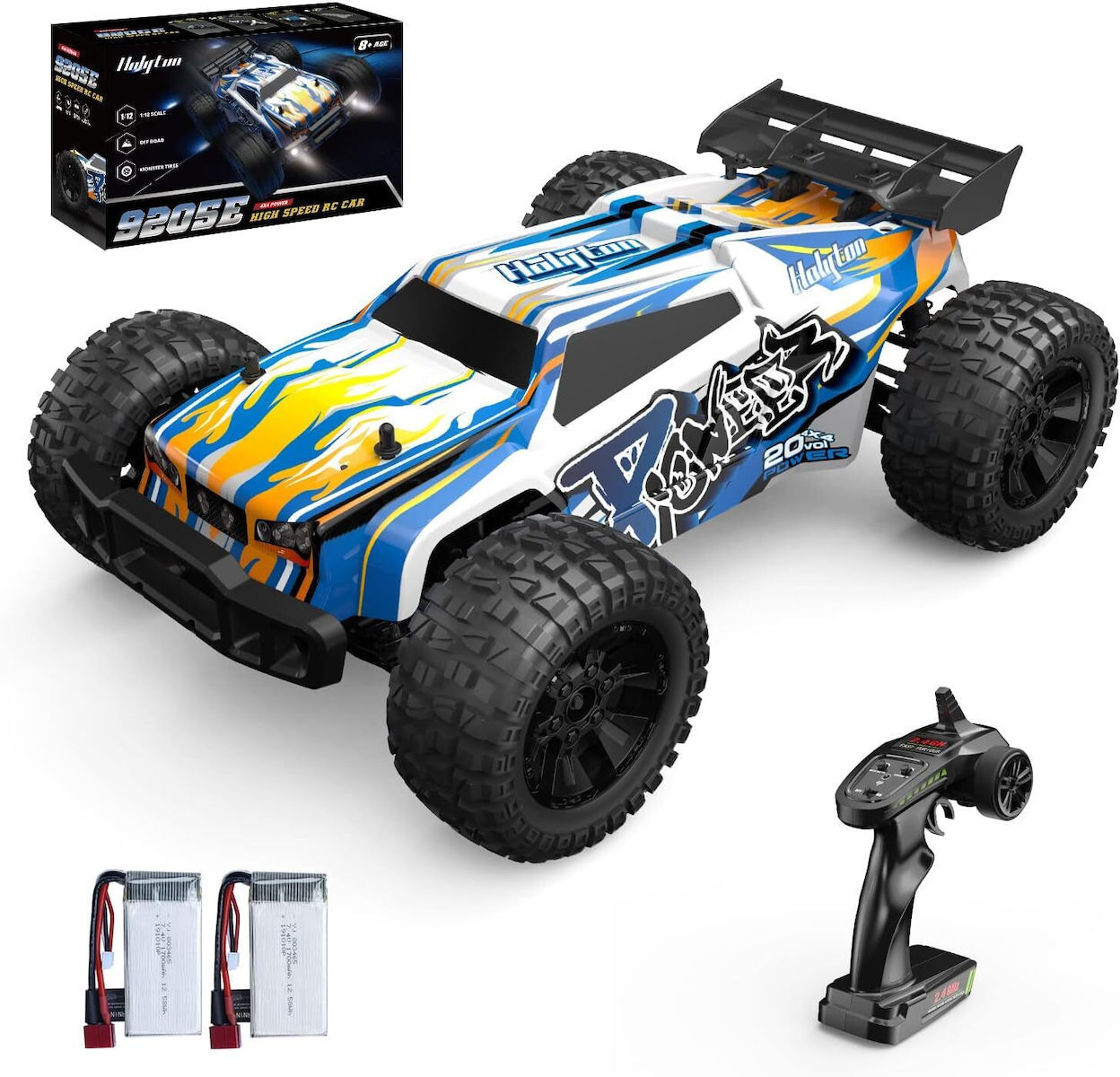 Rc Off-road Car 2.4 Ghz Remote Control 48 Km H 4 X 4 Scale 1:10 2 X ...