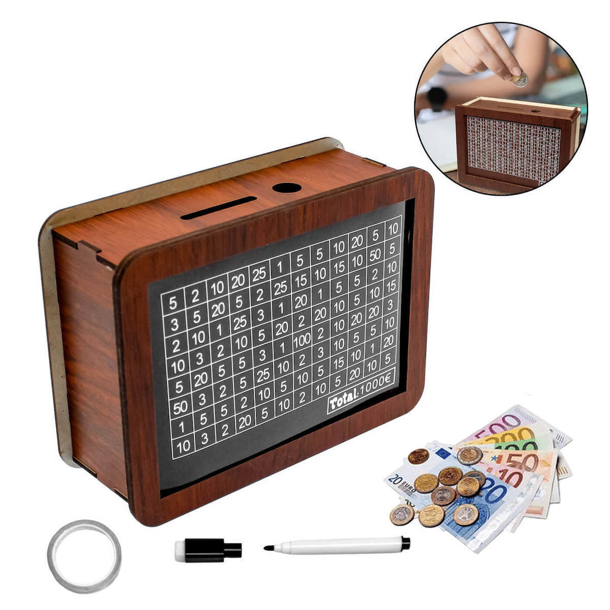 Κουμπαράς Ξύλινος Diy Αποταμίευσης Στόχο Χρημάτων Έως 10000 Ευρώ ...