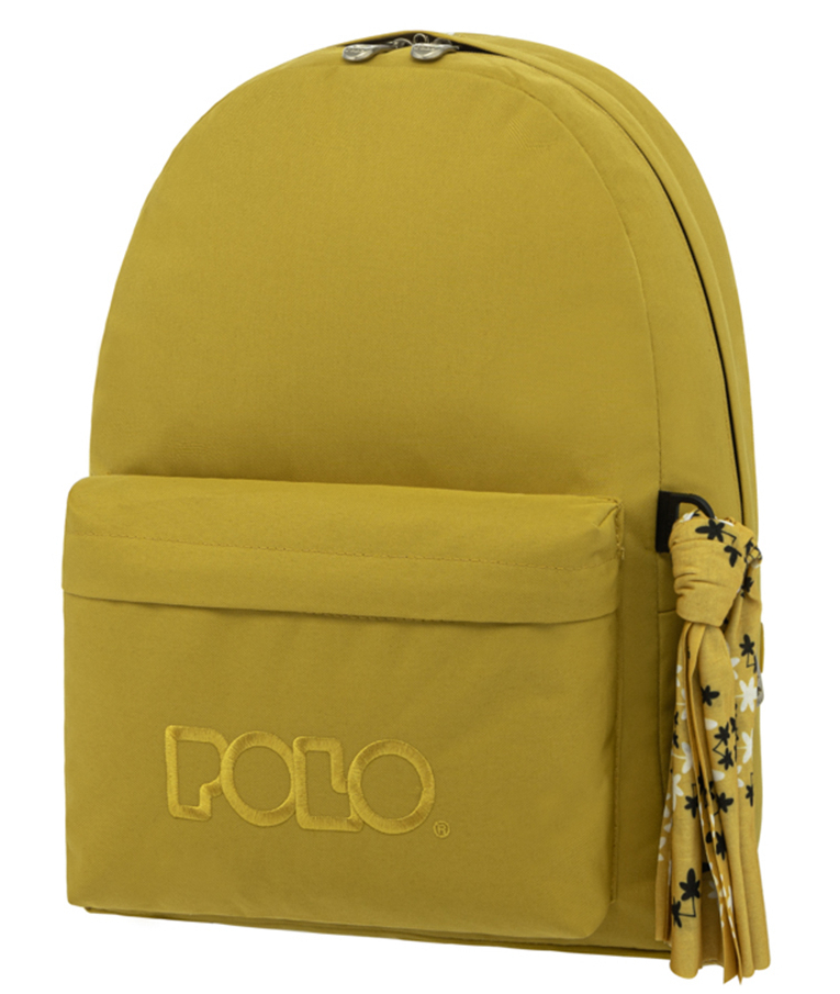 Polo Original Scarf Σχολική Τσάντα Πλάτης Γυμνασίου - Λυκείου Mustard Yellow 20lt 9-01-135-7600 ...