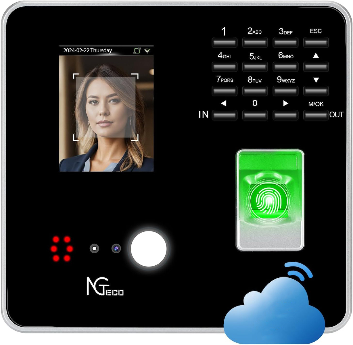 Ngteco Tc1 Work Time Registration Device Biometric Terminal Face Access Control για Πρόσβαση με ...