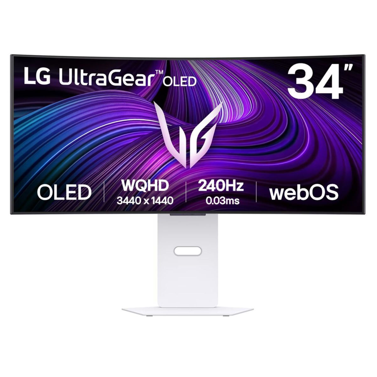 LG 34GX90SA-W Ultrawide OLED HDR Curved Monitor 34" QHD 3440x1440 240Hz με Χρόνο Απόκρισης 0.3ms ...