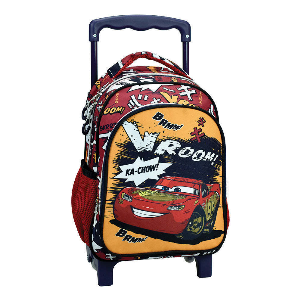Gim Cars Σχολική Τσάντα Τρόλεϊ Νηπιαγωγείου Cars Roaring με Θήκη για Παγούρι 12lt 341-33072 ...