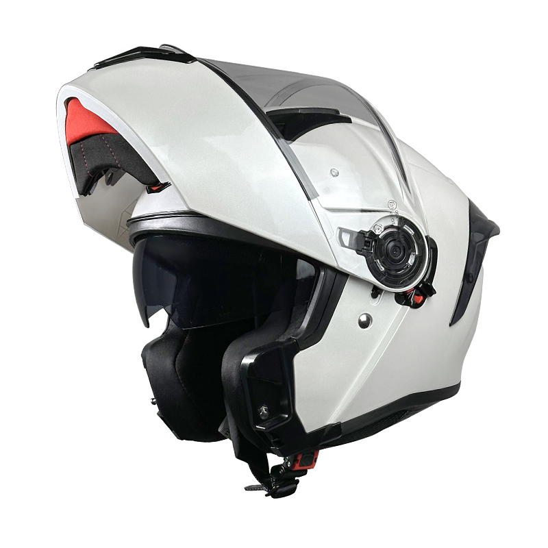 Pilot Zero SV White Pearl Gloss Κράνος Μηχανής Flip-Up ECE 22.06 1700gr με Sunvisor PIL000KRA148 ...