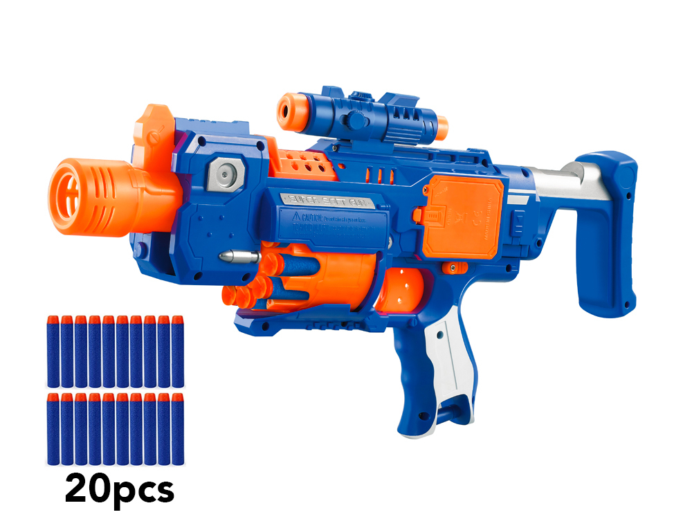 Techkidz Foam Dart Machine Gun Compressor Model Blue | Skroutz.gr