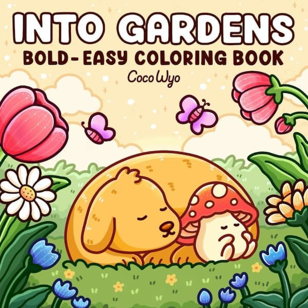 Coco Wyo Into Gardens Bold & Easy Coloring Book Featuring Plants ...
