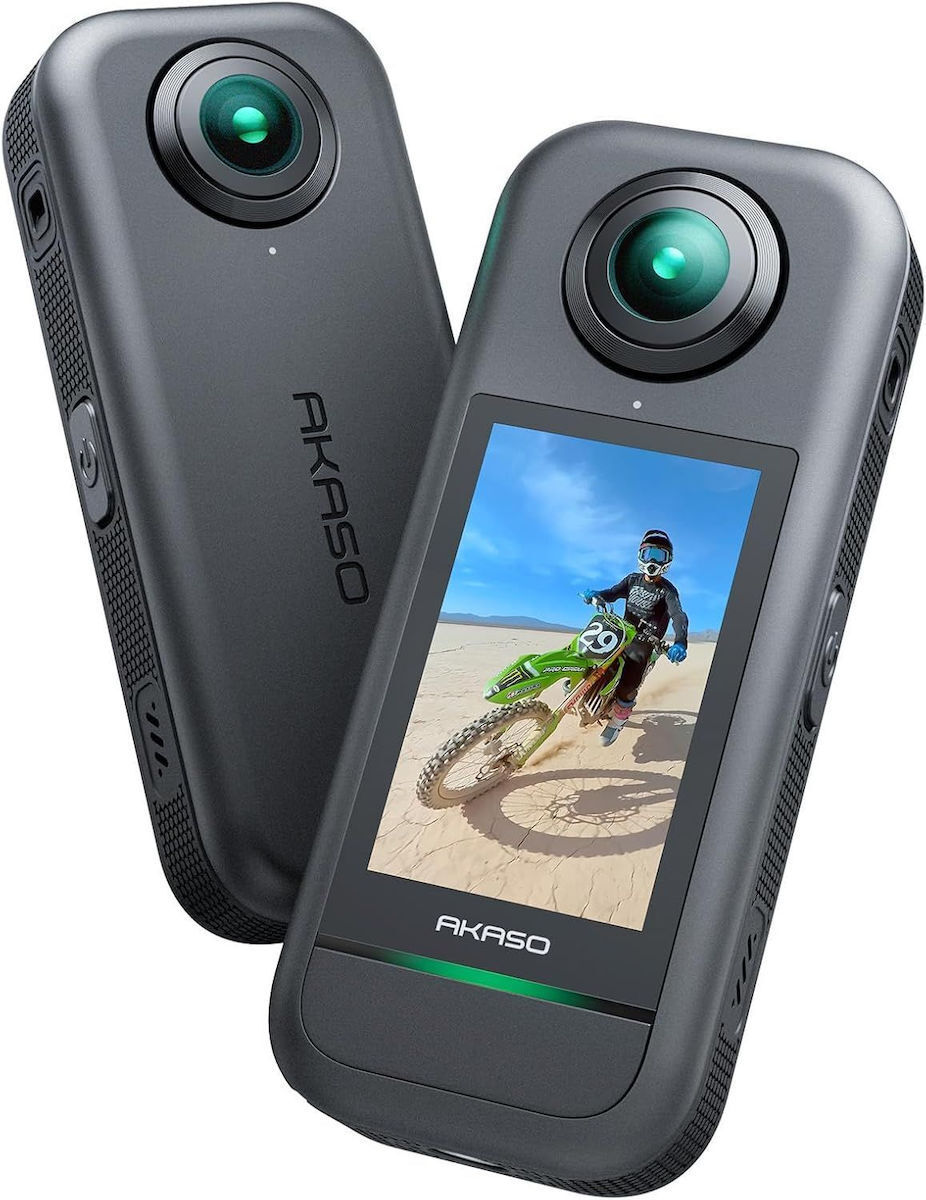 Akaso 360 Action Camera 5K Λήψης 360° Creator Combo με Οθόνη Αφής 2.29" και Wi-Fi Μαύρη | Skroutz.gr