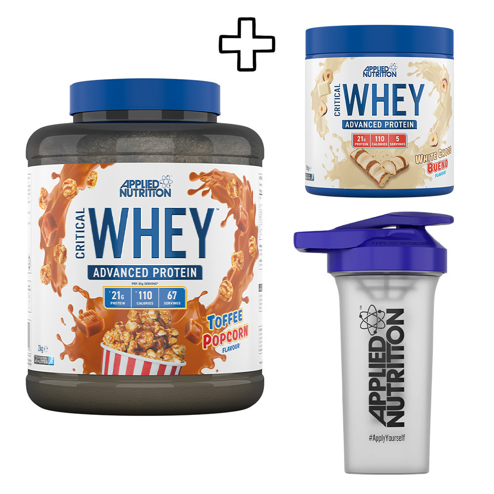 Applied Nutrition Critical Whey 150g Drumstick Squashies & Applied Nutrition Shaker 700ml ...