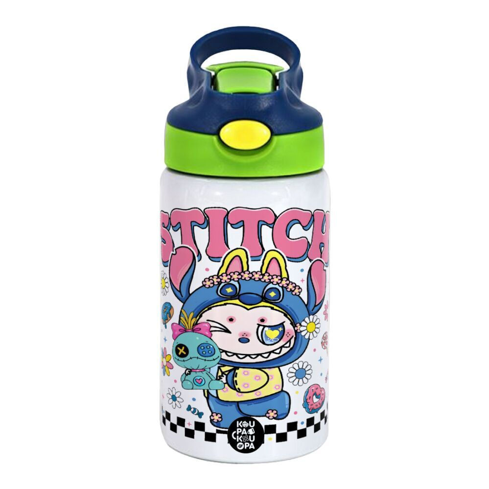 Koupakoupa Labubu Παιδικό Παγούρι Lilo & Stitch Ανοξείδωτο με Καλαμάκι ...