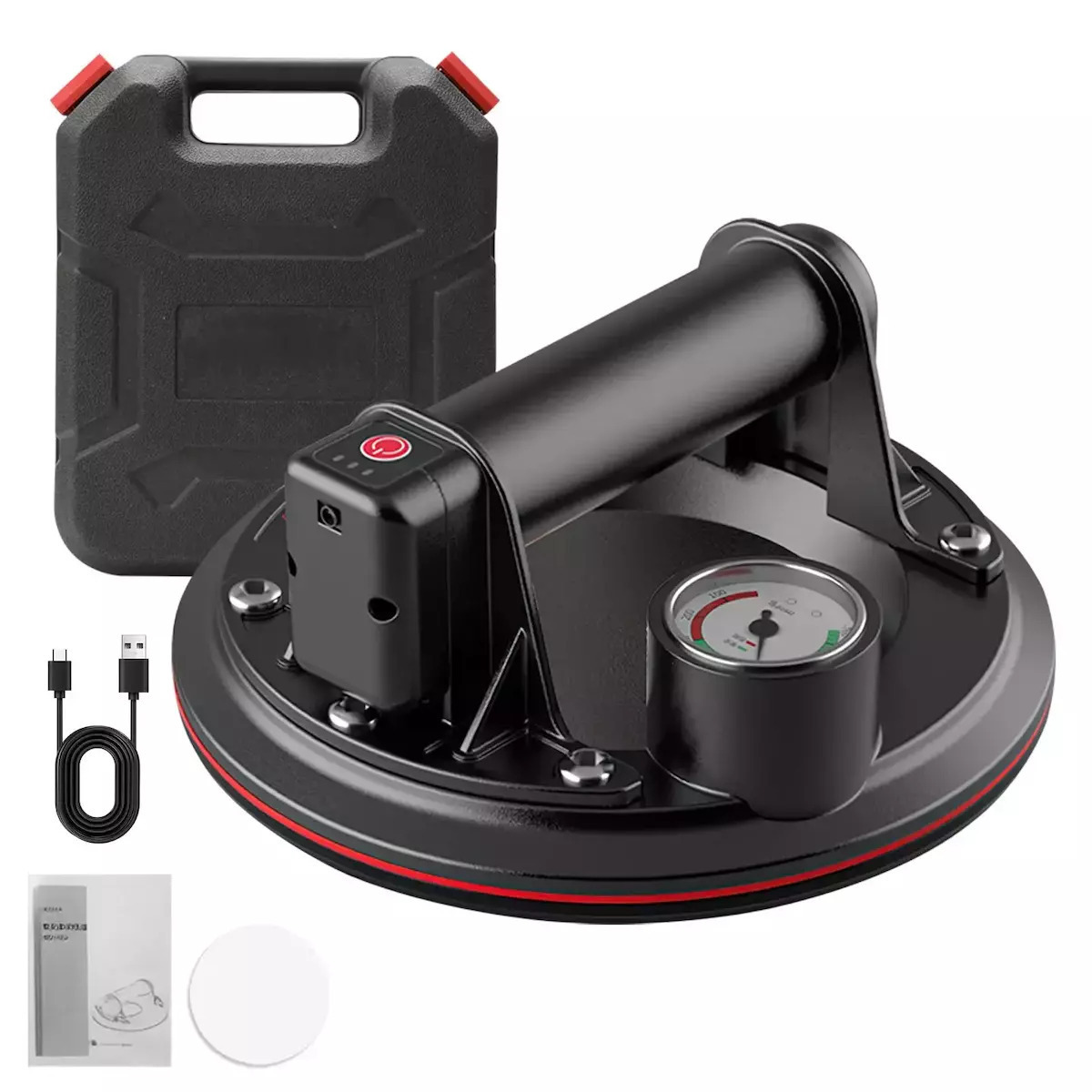 Electric Vacuum Suction Cup High-power Motor Real-time Pressure Gauge ...
