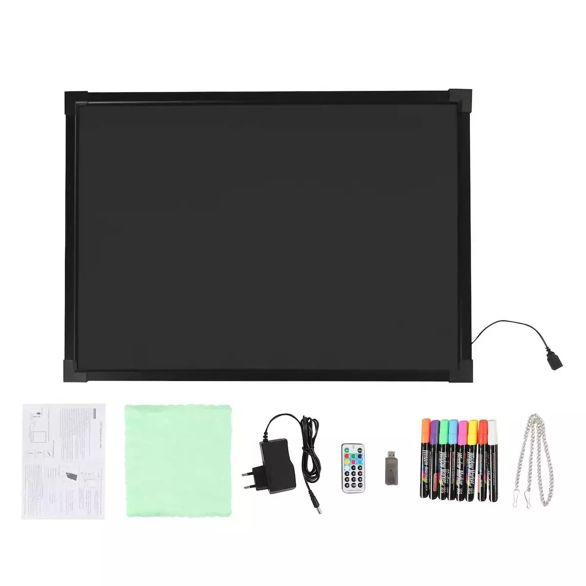 Led Message Writing Board 7 Light Colors 18 Effects Dual Power Supply ...