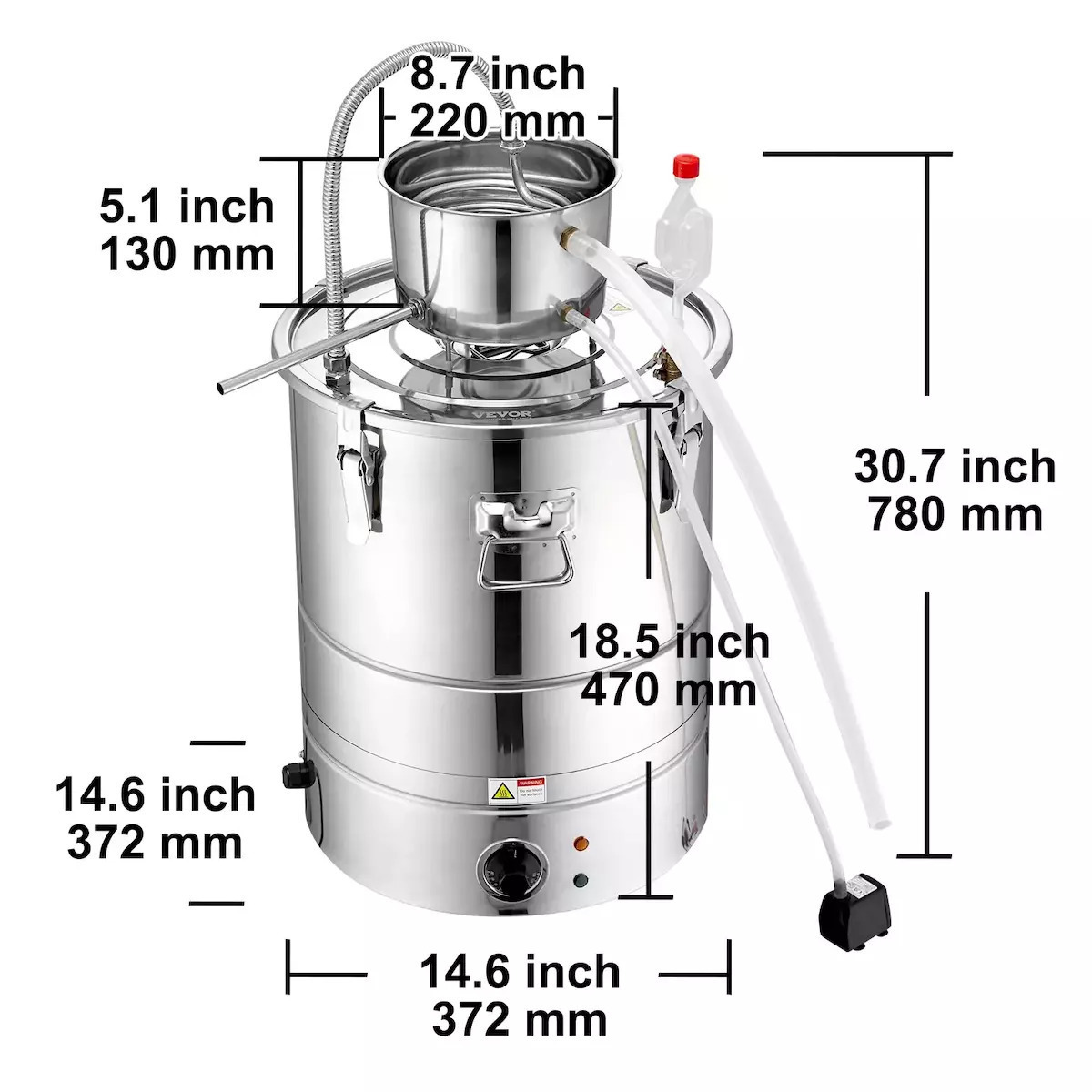 Kit Distilare Alcool cu Încălzire Electrică Integrată Sistem de Răcire ...