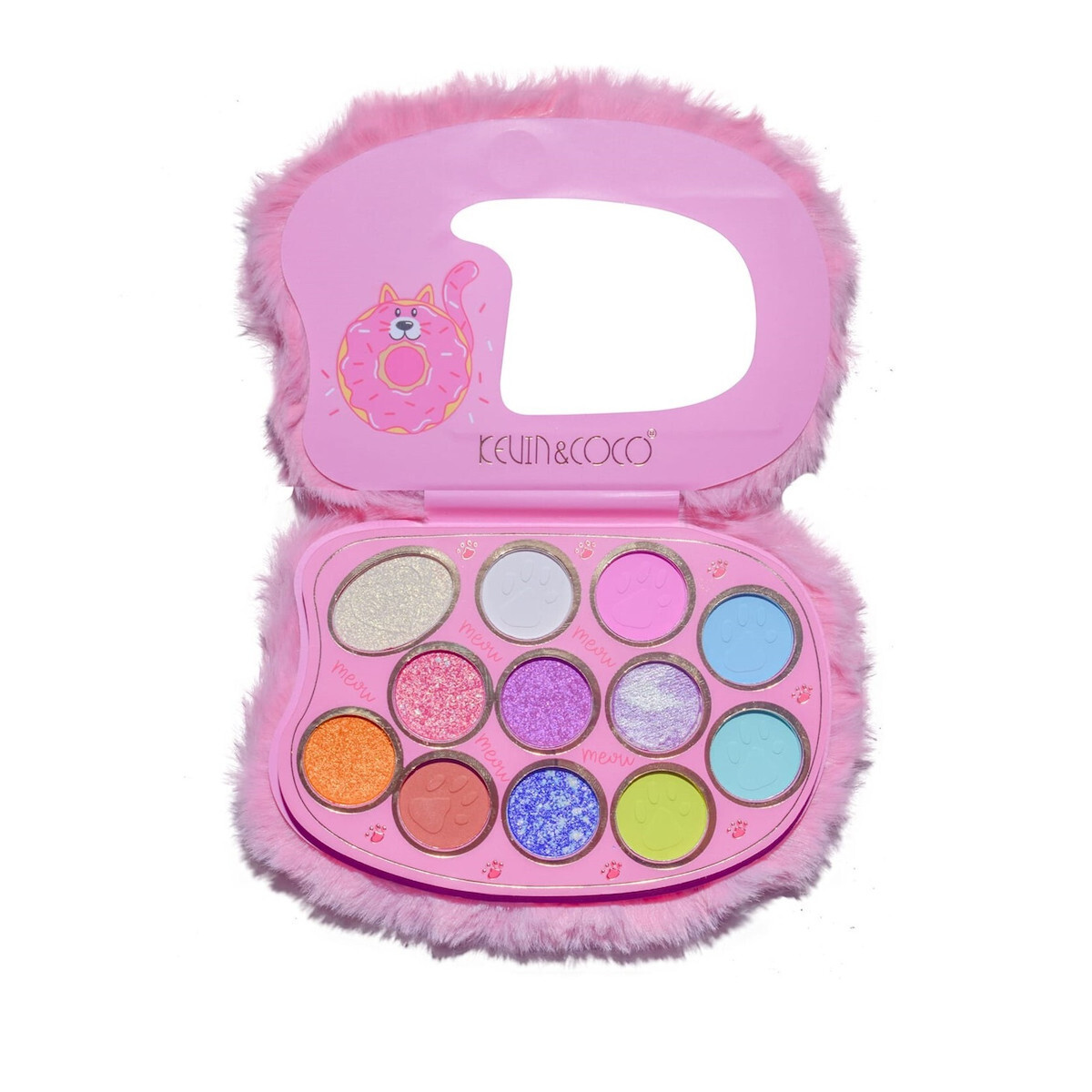 Paletă Fard de Pleoape Kevin Coco Roz Fuzzy 12 Culori 15 X 10.5 X 3 Cm ...