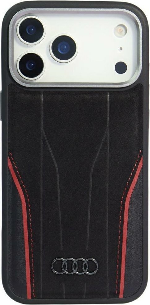 Audi Case R8 Genuine Leather Magsafe Iphone 17 Pro Max Black-red Au ...