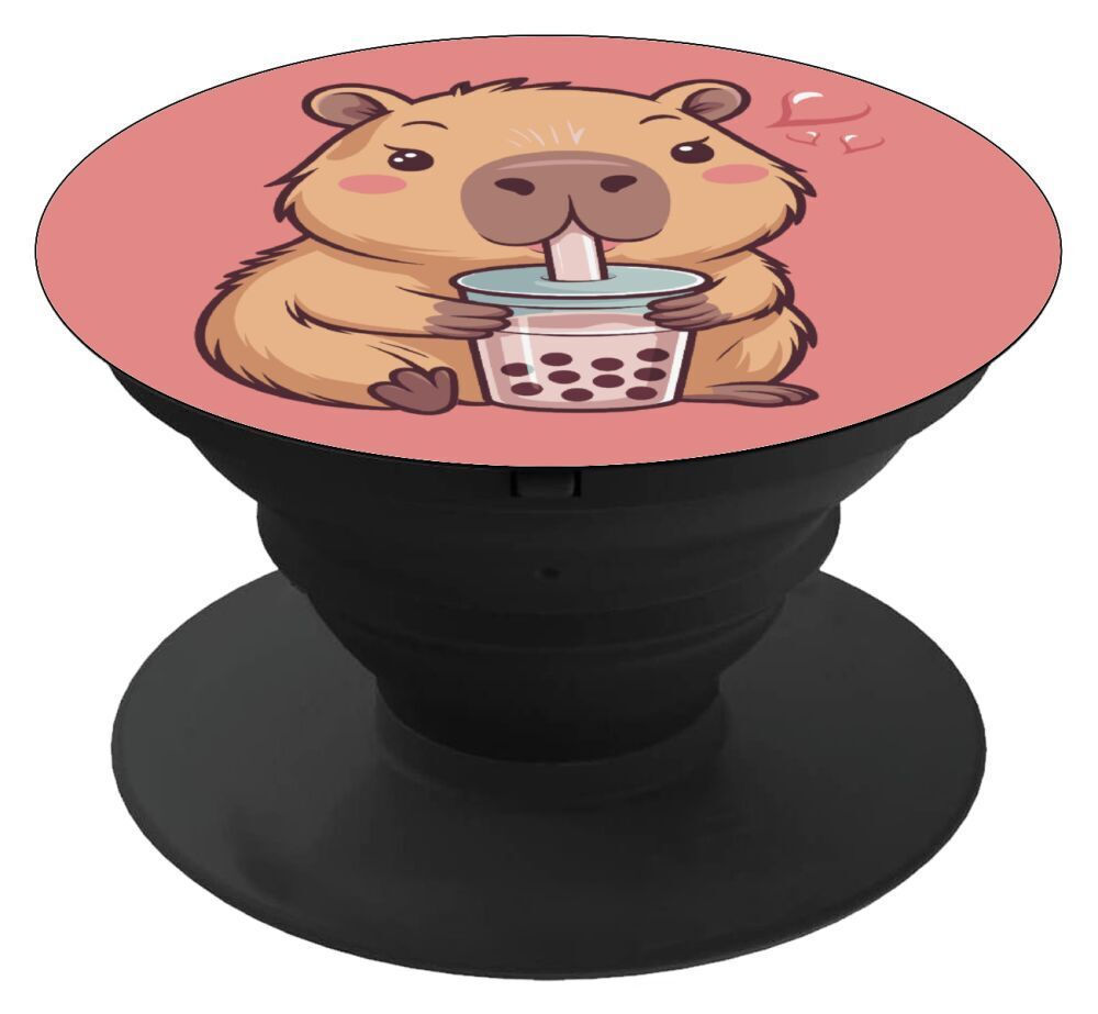 Capybara Bubble Tea Pop Sockets Negru Suport Telefon Pentru Mână ...