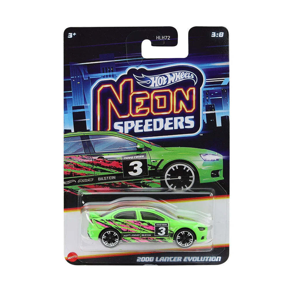 Hot Wheels Αυτοκινητάκι 1:64 Neon Speeders Lancer Evolution για 3+ Ετών ...