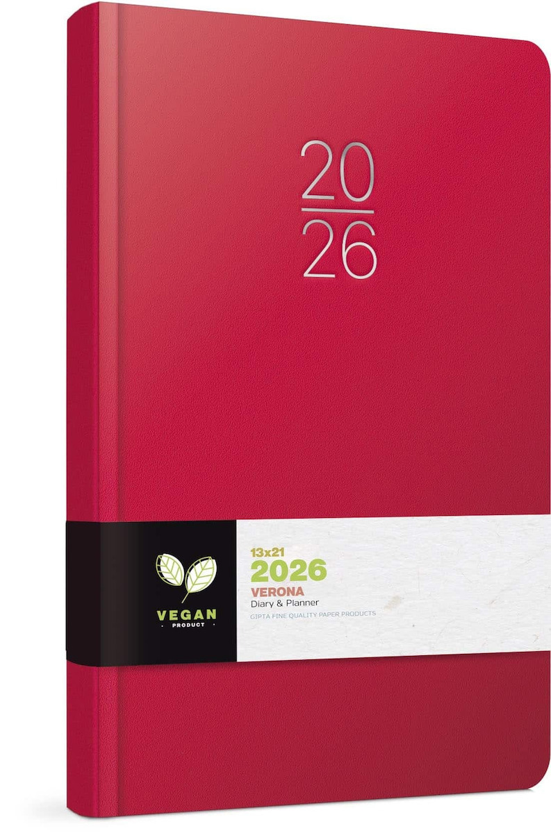 Unipap Ημερήσιο Ημερολόγιο Verona 2026 17x24 Red 626-1617-81 | Skroutz.gr