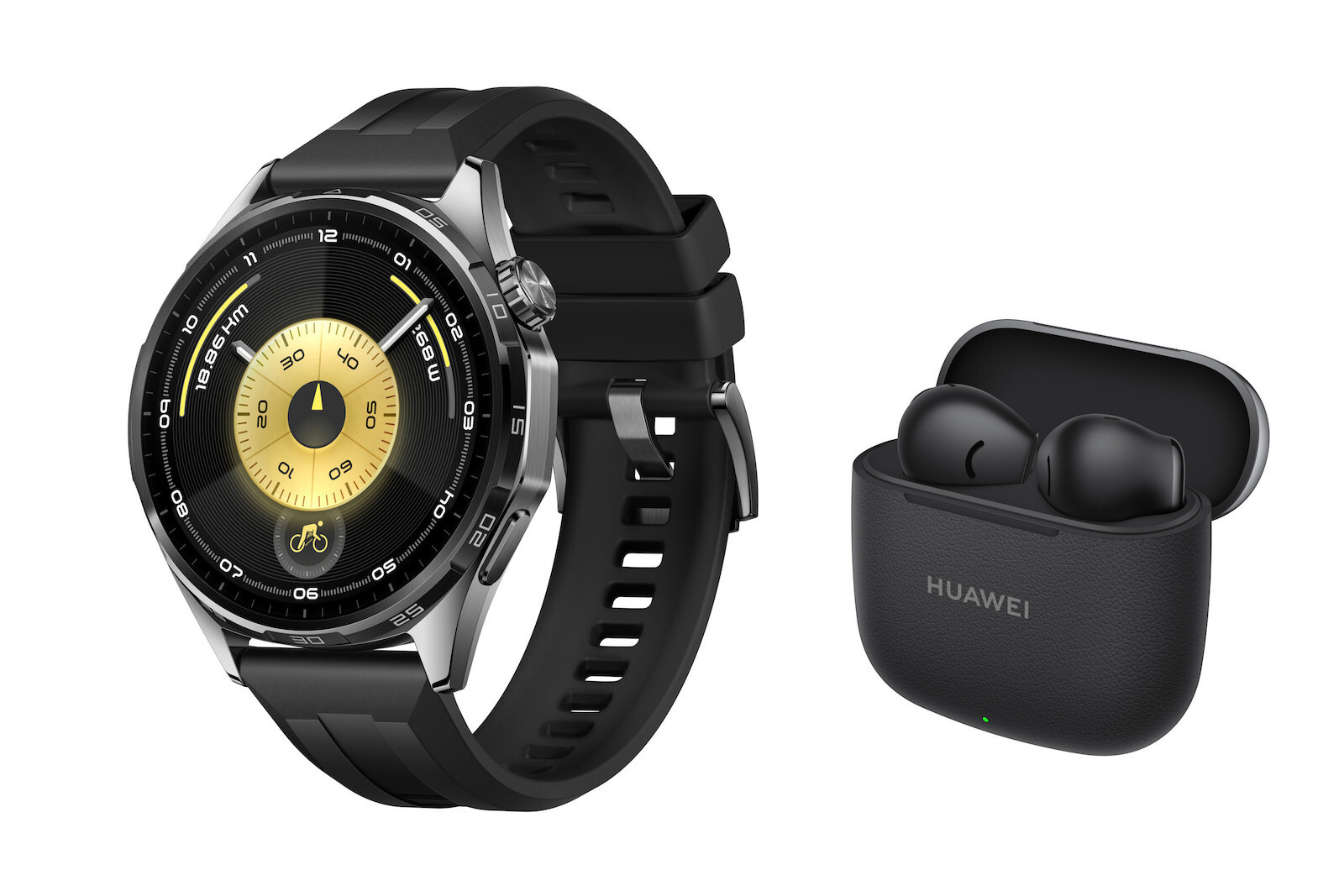 Huawei Watch GT 6 Stainless Steel 46mm Αδιάβροχο με Παλμογράφο (Black ...