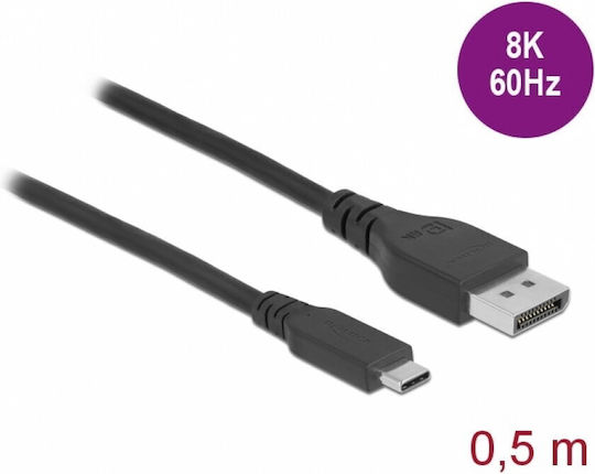 Delock Bidirectional Usb Type-c To Displayport Dp Alt Mode 8k60hz 0.5m ...