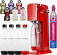 Soda Maker Sodastream Art Red + Sodastream Bottles 3x Black 1l Fuse ...