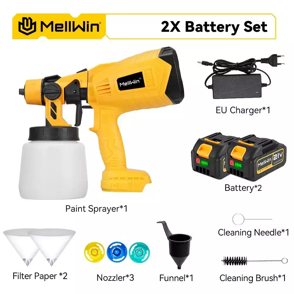 Electric Spray Gun 1000ml Container Versatile Nozzle Options 2 Battery Eu Plug | Skroutz Cyprus