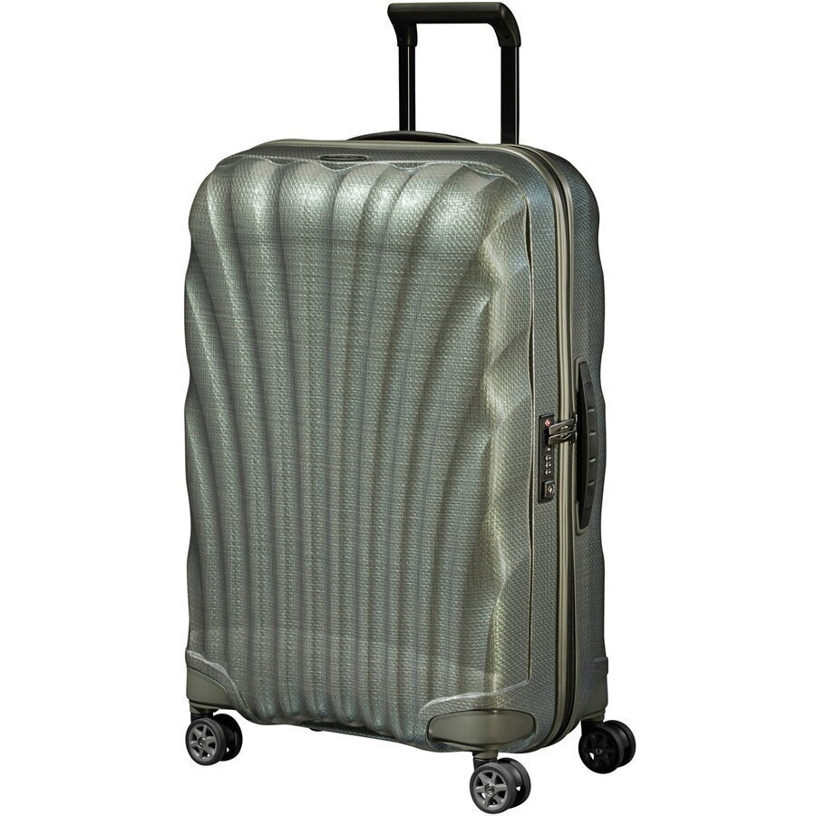 Samsonite C-lite Μεσαία Βαλίτσα Ταξιδίου Metallic Green με 4 Ρόδες ...