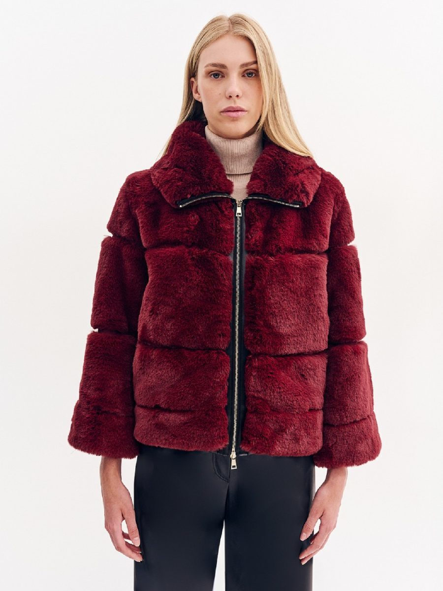 Forel Κοντή Γυναικεία Γούνα Μπορντω 081.73.01.006 | Skroutz.gr