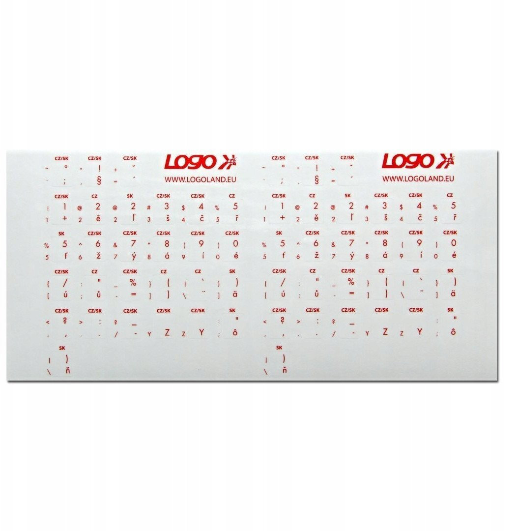Keyboard Stickers Logo Keyboards Red Czech-slovak Price 1 Piece ...