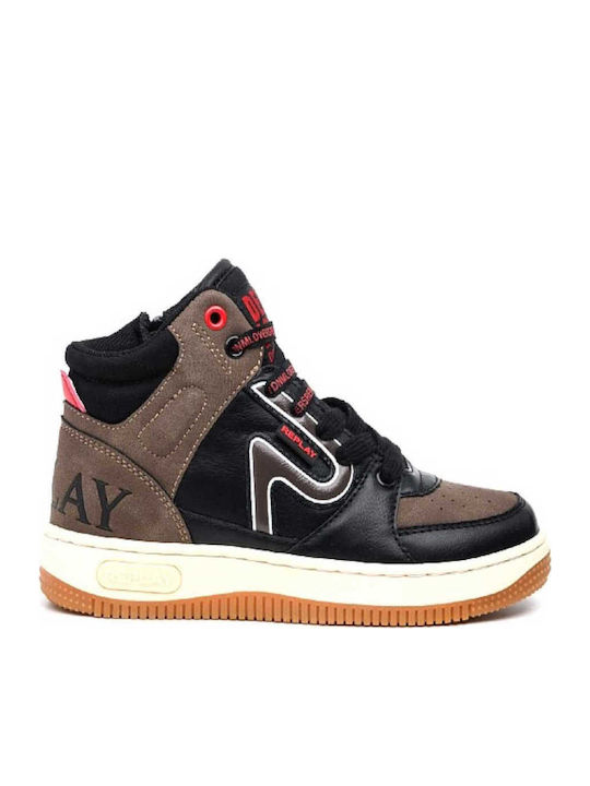 Replay Παιδικά Sneakers High Καφέ GBZ43.000.C0035-0499 | Skroutz.gr