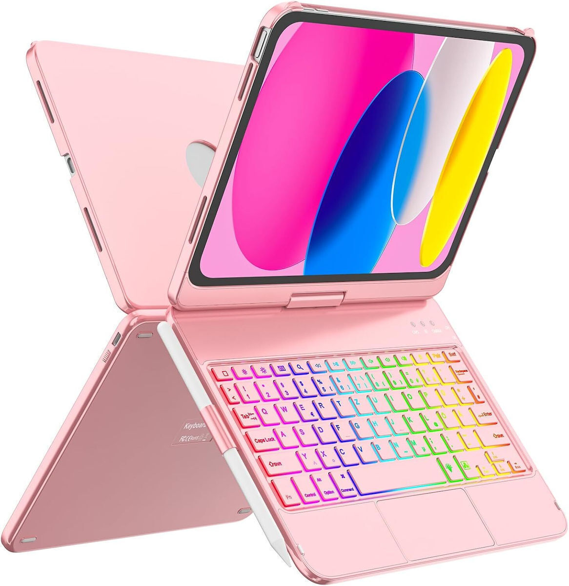 Flip Cover με Πληκτρολόγιο Ροζ Χρυσή (iPad 10.9 Inch 10 Generation ...