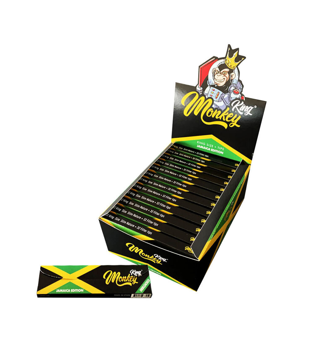 Monkey King Jamaica Χαρτάκια Στριφτού Τσιγάρου με Τζιβάνες 1τμχ ...
