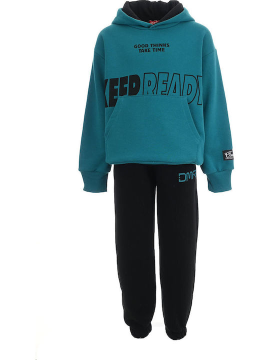 Domer Παιδικό Σετ Φόρμας Πετρόλ-μαύρο 4666-00 | Skroutz.gr