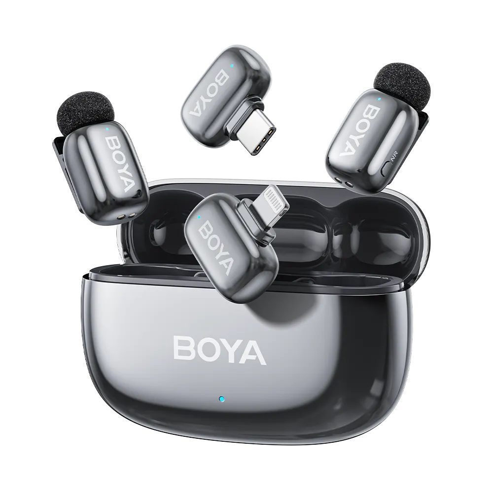 Boya Mini 2 Lightning & Type-C Ασύρματο Δυναμικό Μικρόφωνο Πέτου, Clip ...