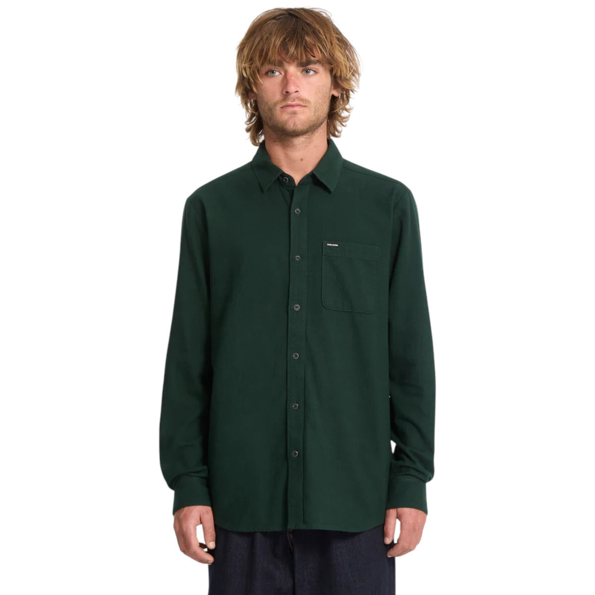 Volcom Μακρυμάνικo Φανελένιο Πουκάμισο σε Κανονική Γραμμή Scarab ...
