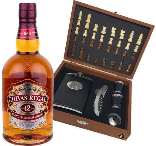 Vlv Men's Gift Set Chess-shaped Box Chivas Regal 12yo Whisky 700ml ...