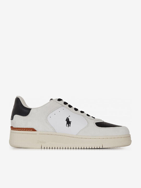 Ralph Lauren Masters Court Ανδρικά Sneakers Blanc / Noir 809931569001 ...