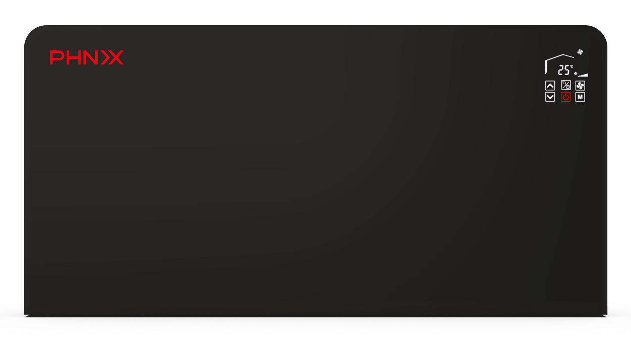 Phnix Pfp-080v-cβ Glass Slim Fan Coil 3.5/4.3kw Δαπέδου-οροφής Οθόνη ...