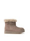 Palomitas Suede Γυναικεία Μποτάκια με Πλατφόρμα Γκρι F25KATIO/TAUPE ...