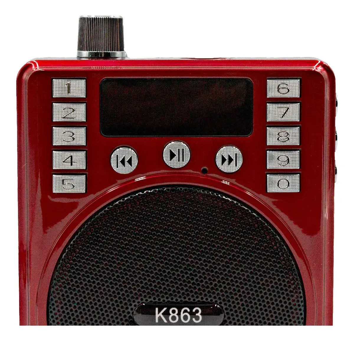 Megafon K863 Επιτραπέζιο Ραδιόφωνο με Bluetooth και USB Κόκκινο ...