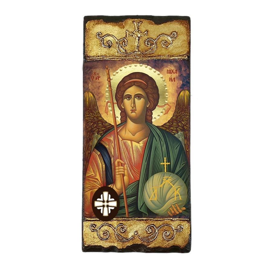 Heiligenikone Erzengel Michael Lithografie Agion Oros 10x22 | Skroutz ...
