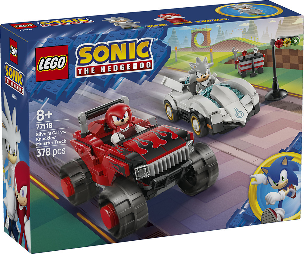 LEGO Sonic The Hedgehog Silver's Car vs. Knuckles' Monster Truck pentru ...