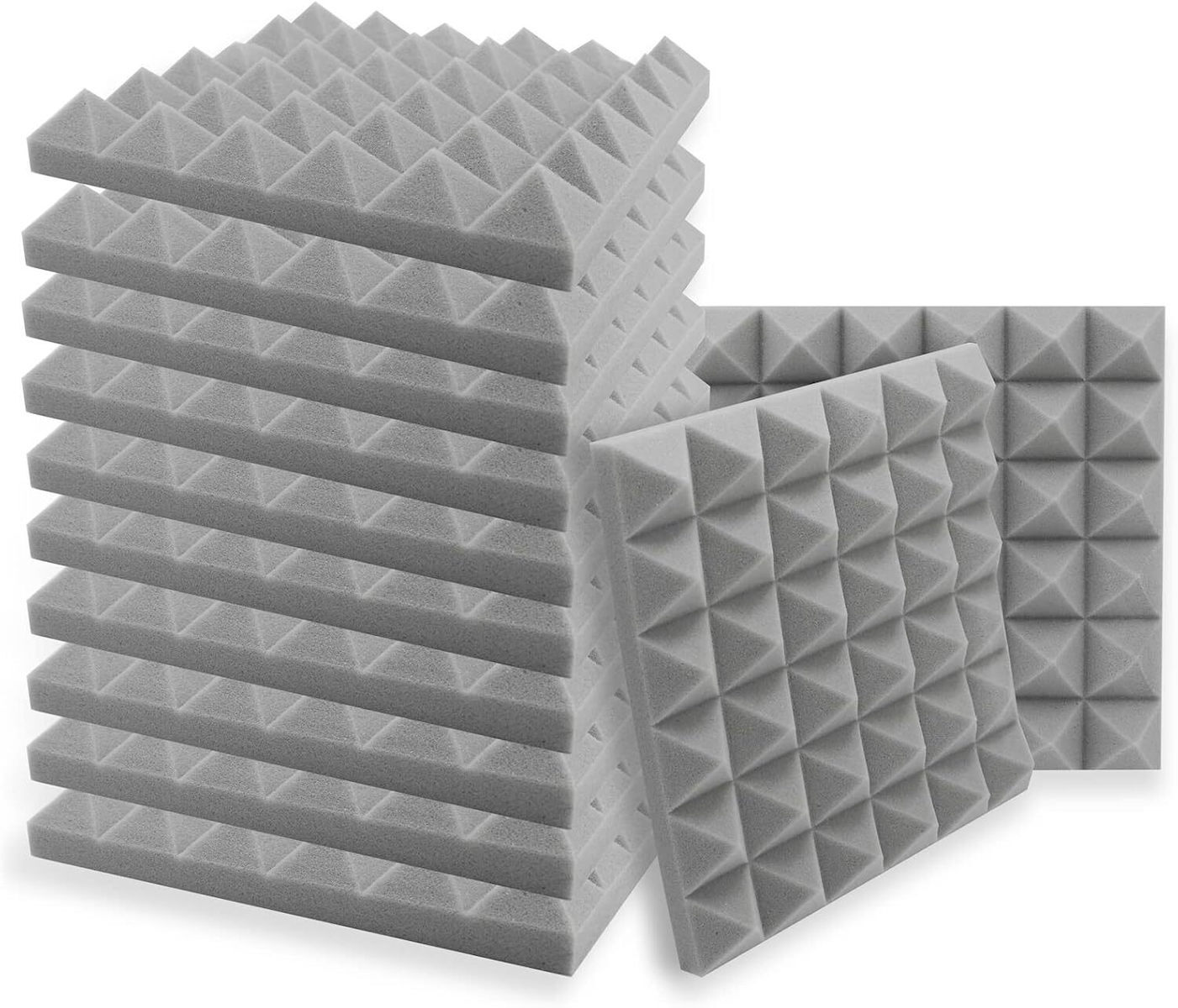 Acoustic Panels Σετ Ηχοαπορροφητικών (1τμχ) 30cm x 30cm x 50mm σε Γκρι ...