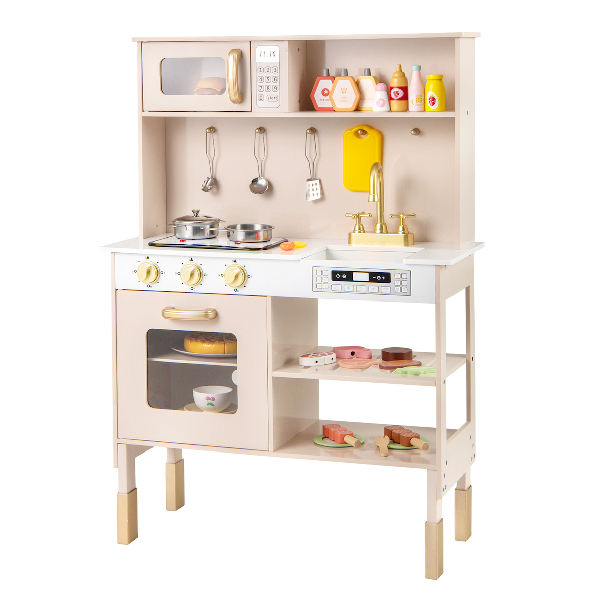 Costway Παιδική Κουζίνα από Ξύλο TP10299YE | Skroutz.gr