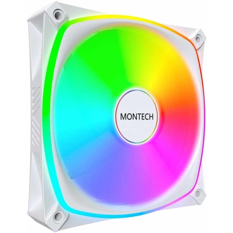 Montech AX120 PRO Case Fan με RGB Φωτισμό και Σύνδεση 3-Pin / 4-Pin PWM ...
