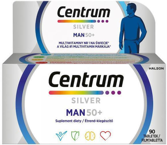 Centrum Silver Man 50+ Multivitamin for Energy & Immune System Boost 90 ...